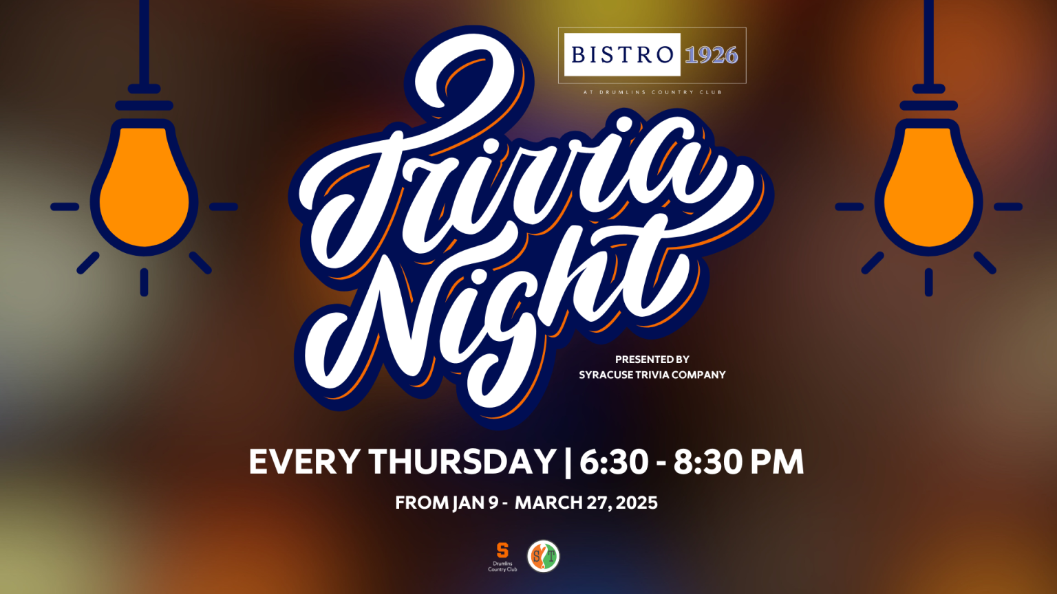 Trivia Night at Bistro 1926 - Drumlins – Syracuse University
